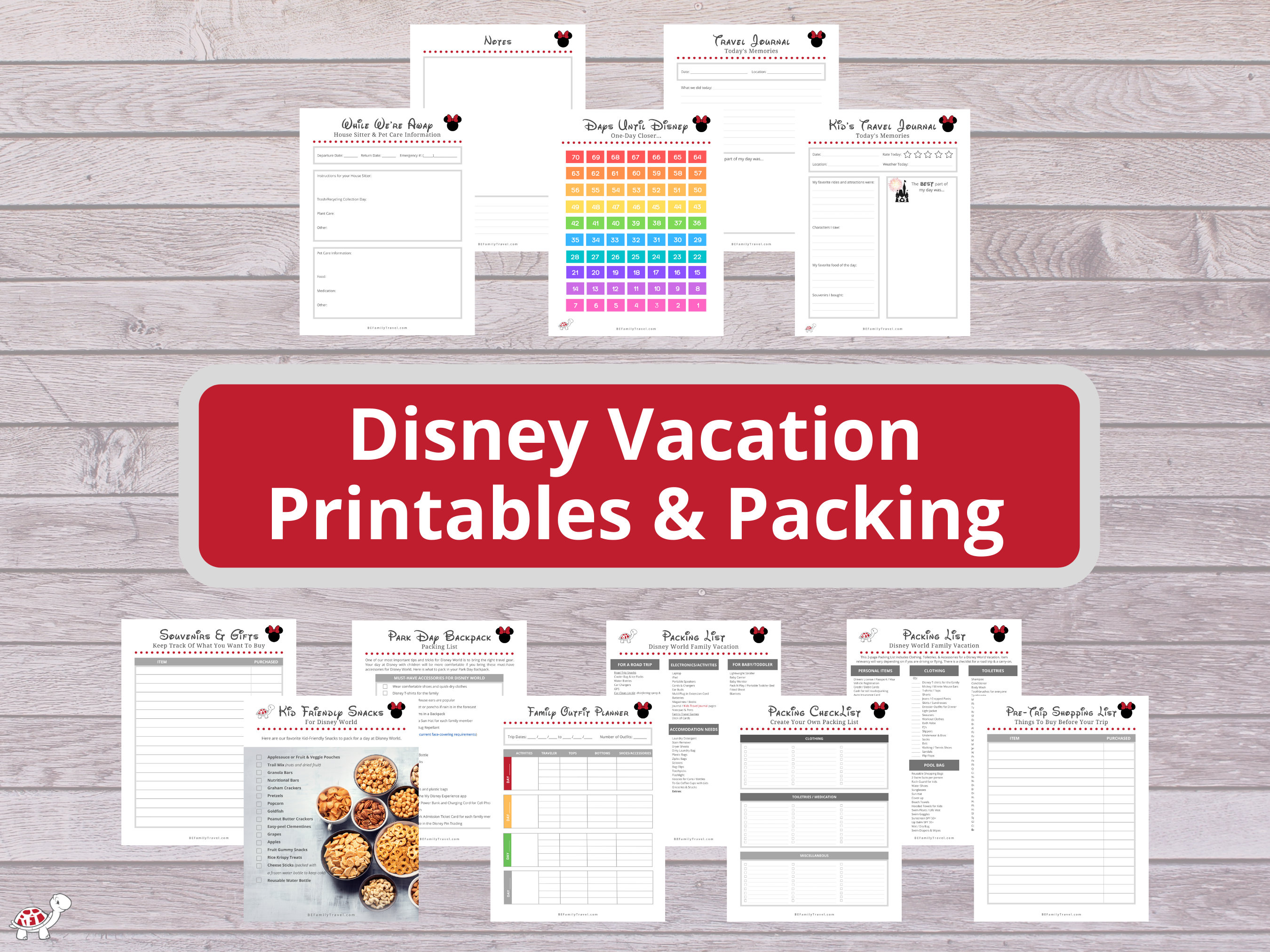 Disney World Planning Guide With Printable Worksheets - Disney Vacation ...