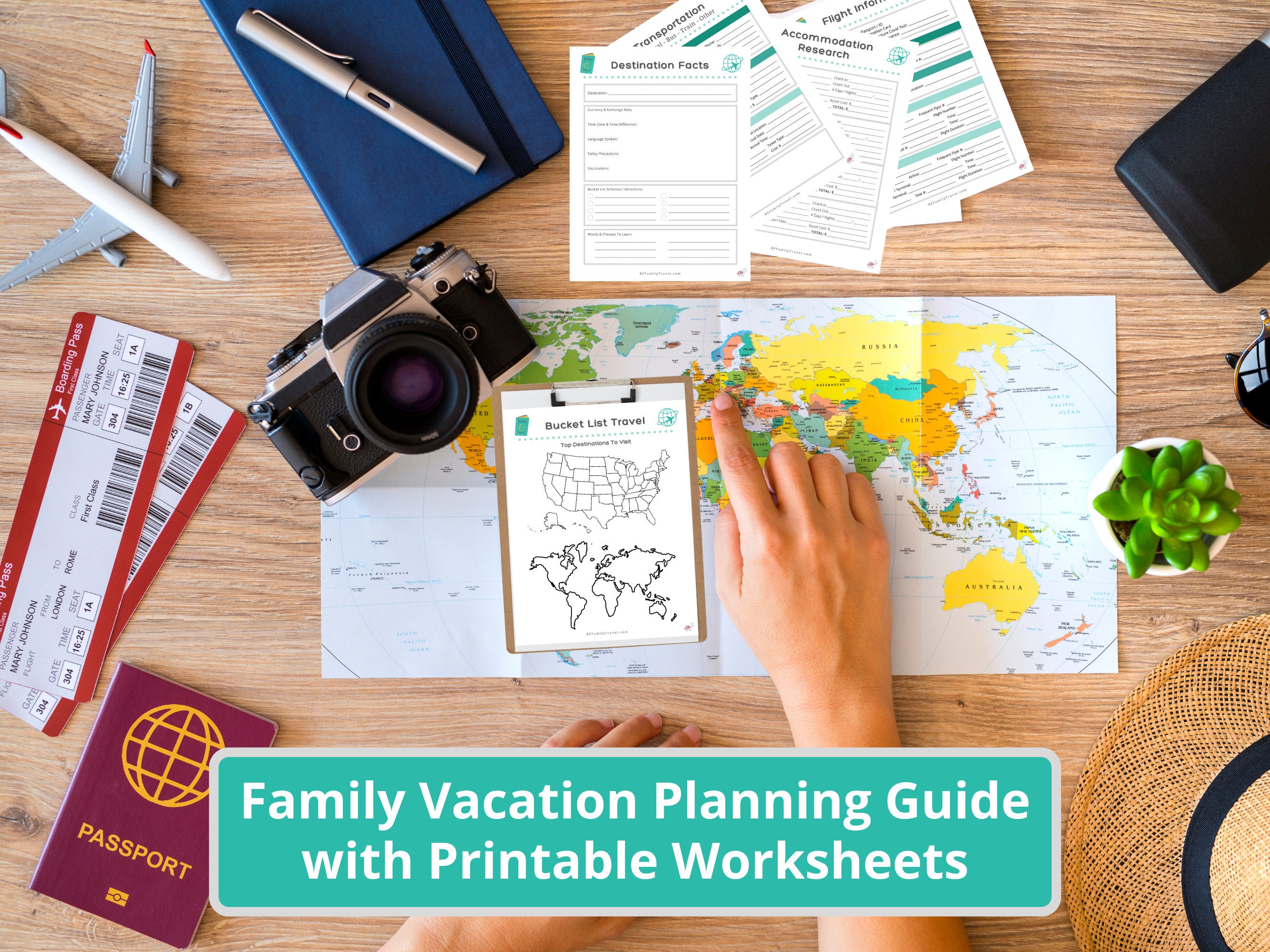 Printable Family Travel Planner - Vacation Planning Guide (65 Pages ...