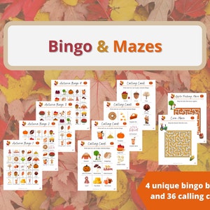 Printable Fall Activities and Games for Kids (45 Pages) Includes Autumn ...