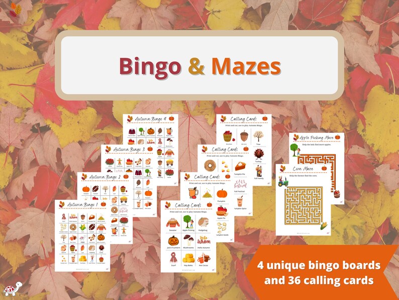 Printable Fall Activities and Games for Kids (45 Pages) Includes Autumn ...