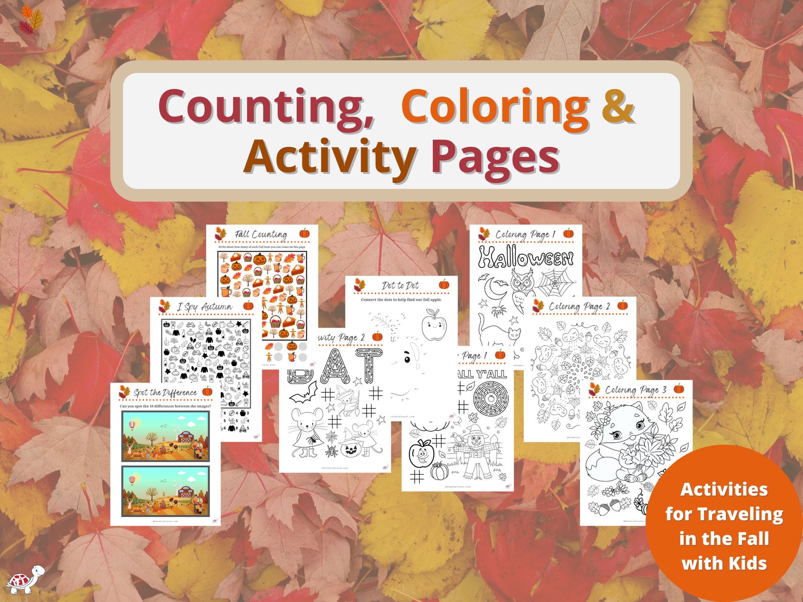Printable Fall Activities and Games for Kids (45 Pages) Includes Autumn ...