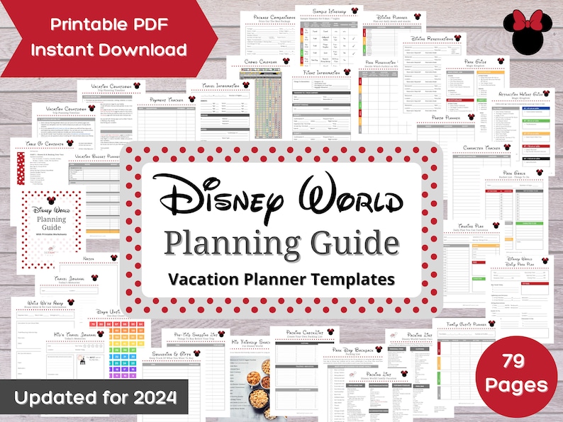 Disney World Planning Guide With Printable Worksheets - Disney Vacation ...