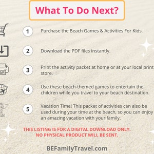 Beach Games & Activities for Kids: 58-page Printable Travel Games ...