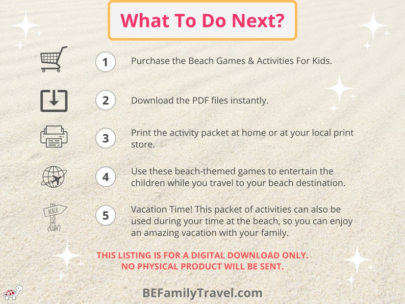 Beach Games & Activities for Kids: 58-page Printable Travel Games ...