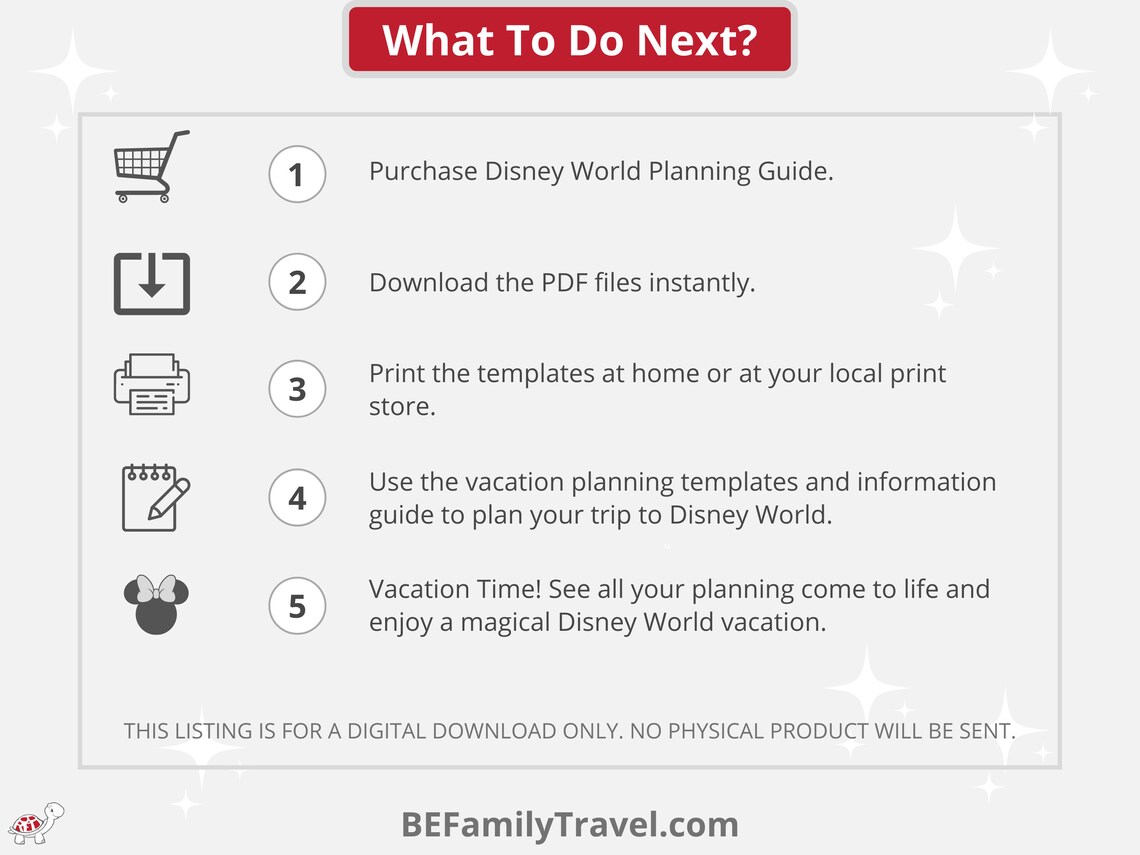Disney World Planning Guide With Printable Worksheets Disney - Etsy