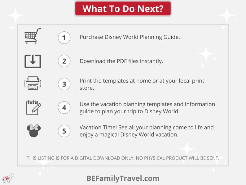 Disney World Planning Guide With Printable Worksheets - Disney Vacation ...