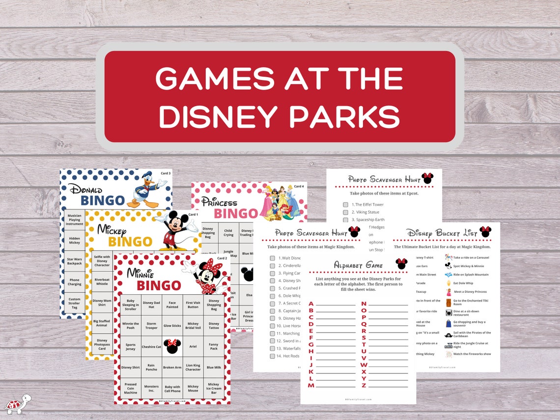 Printable Disney Games Activity Pack for Family Road Trip - Etsy