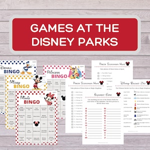Printable Disney Games - Activity Pack for Family Road Trip, Flying, or ...