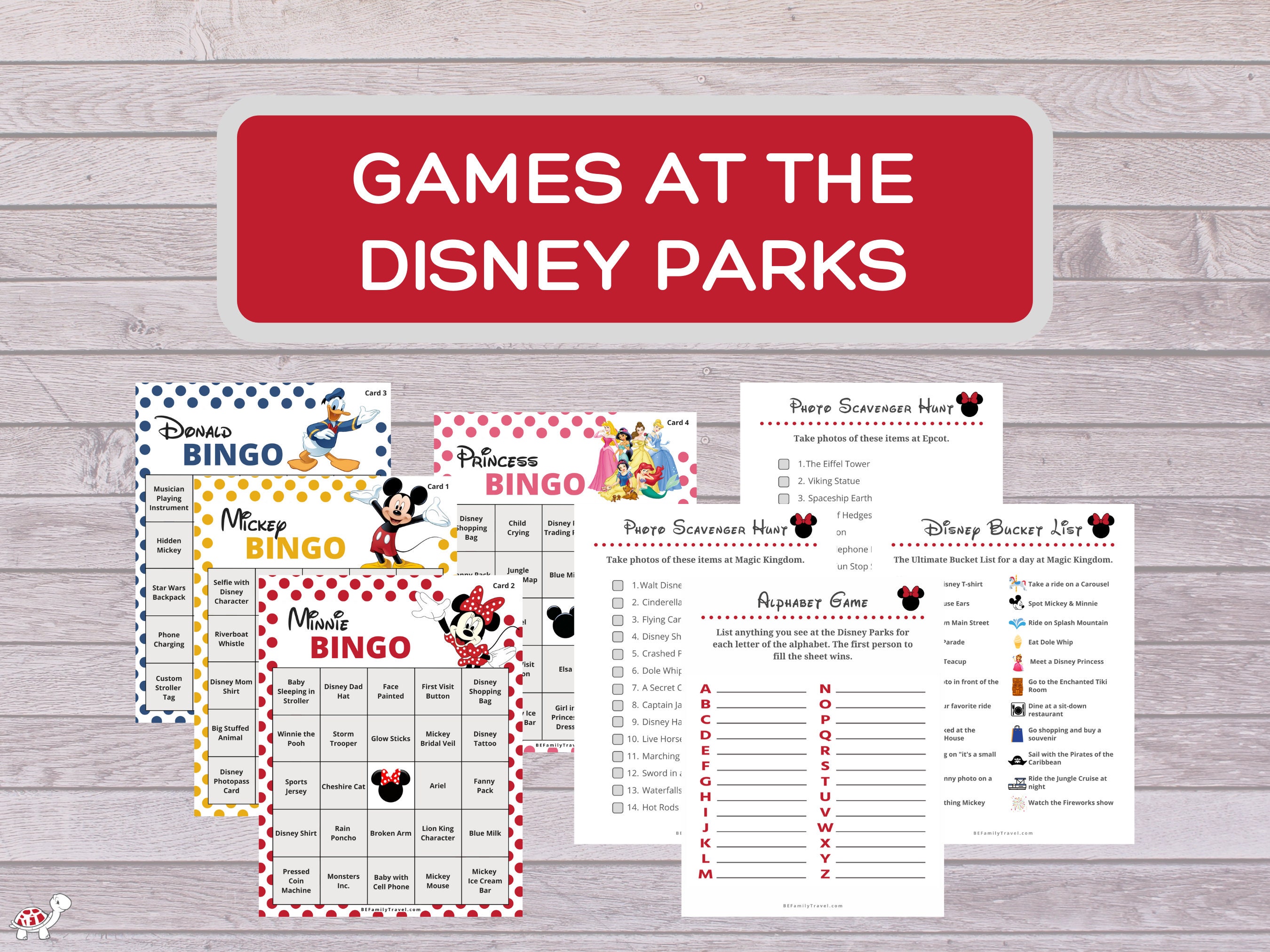 Printable Disney Games Activity Pack for Family Road Trip - Etsy