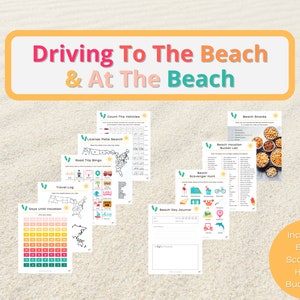 Beach Games & Activities for Kids: 58-page Printable Travel Games ...