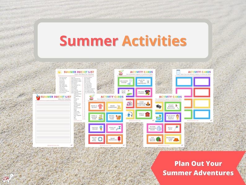 Summer Planner for Kids: Family Activities & Bucket List (PDF) - Etsy