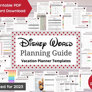 Disney World Planning Guide With Printable Worksheets Disney - Etsy
