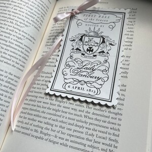 Lady Danbury Dance Card Repilca / Bookmark Bridgerton Gift Handmade ...