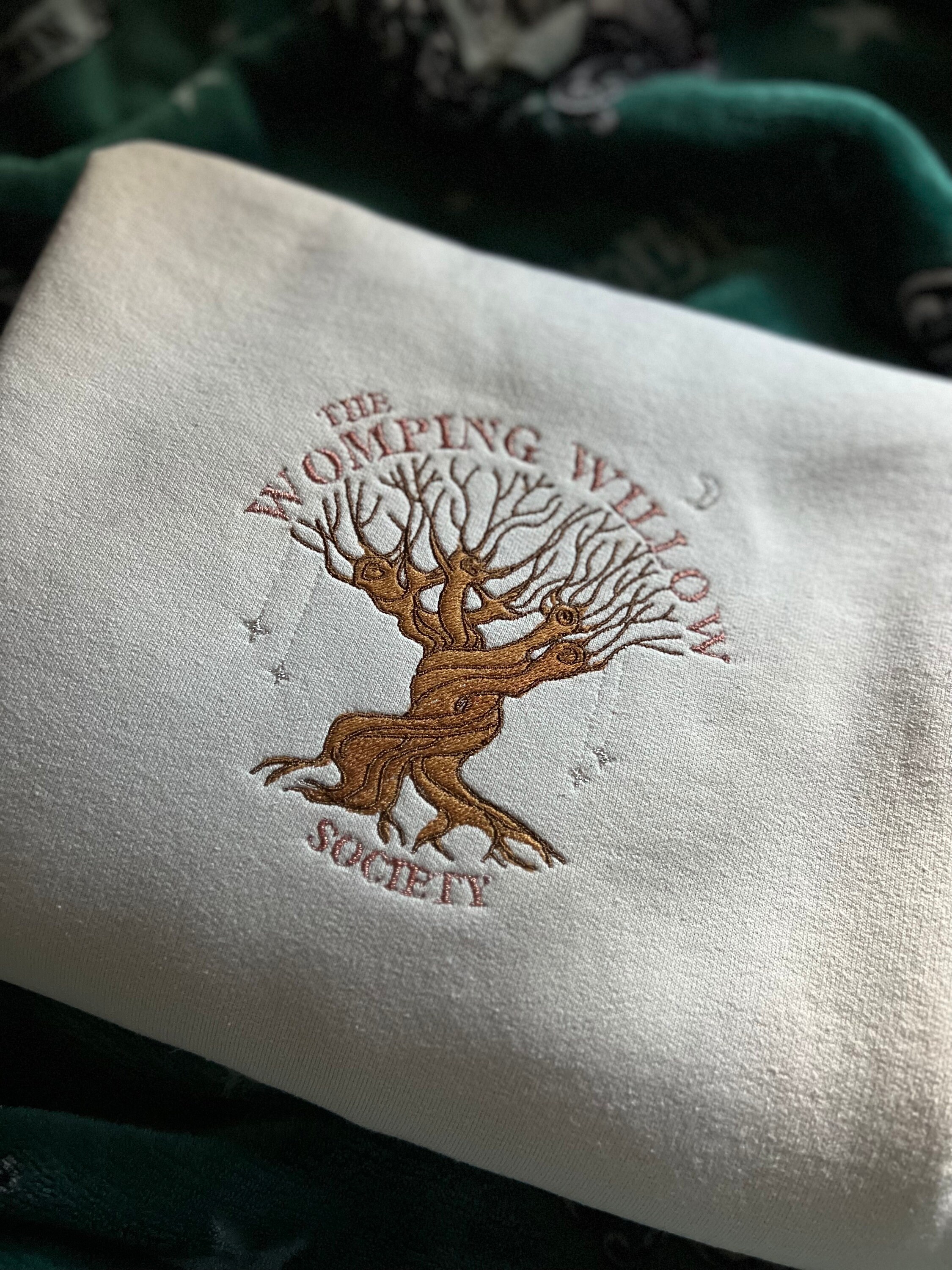 The Womping Willow Society Crewneck Embroidery Sweatshirt Harry Potter ...