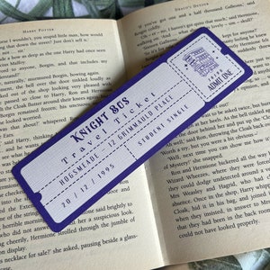 Knight Bus Ticket Bookmark Harry Potter Gift Handmade Bookmarks Book ...