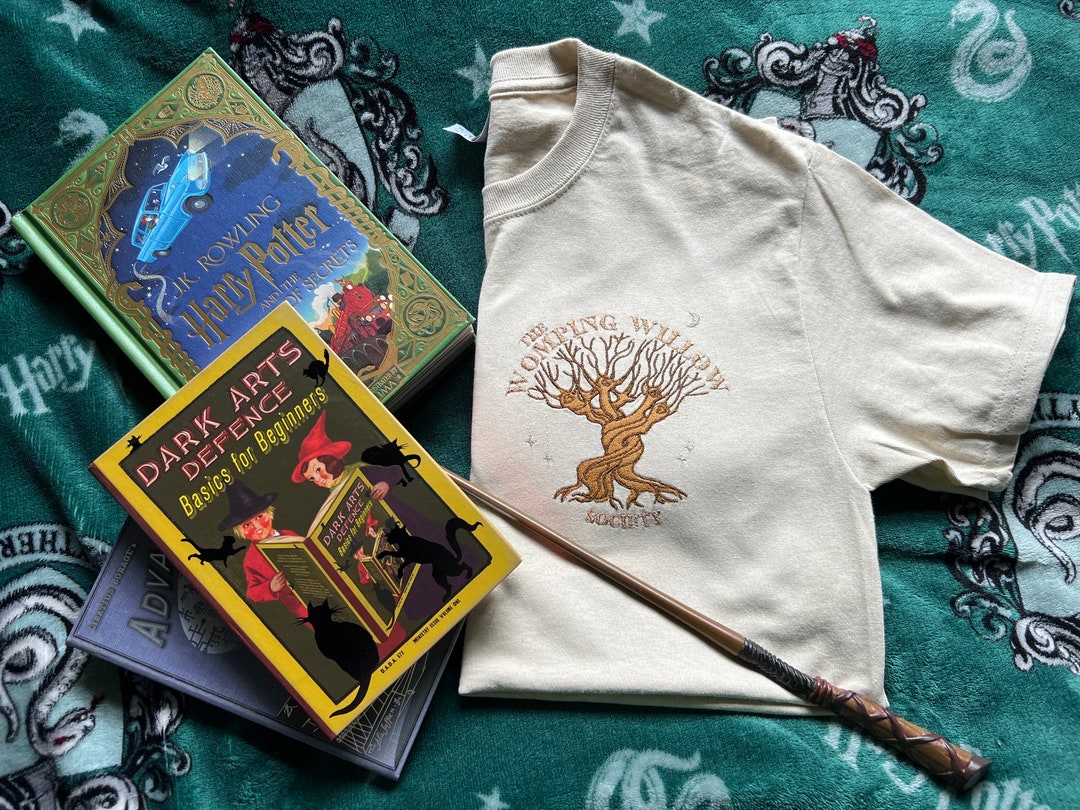 The Womping Willow Society T-shirt | Embroidery T-shirt | Harry Potter ...