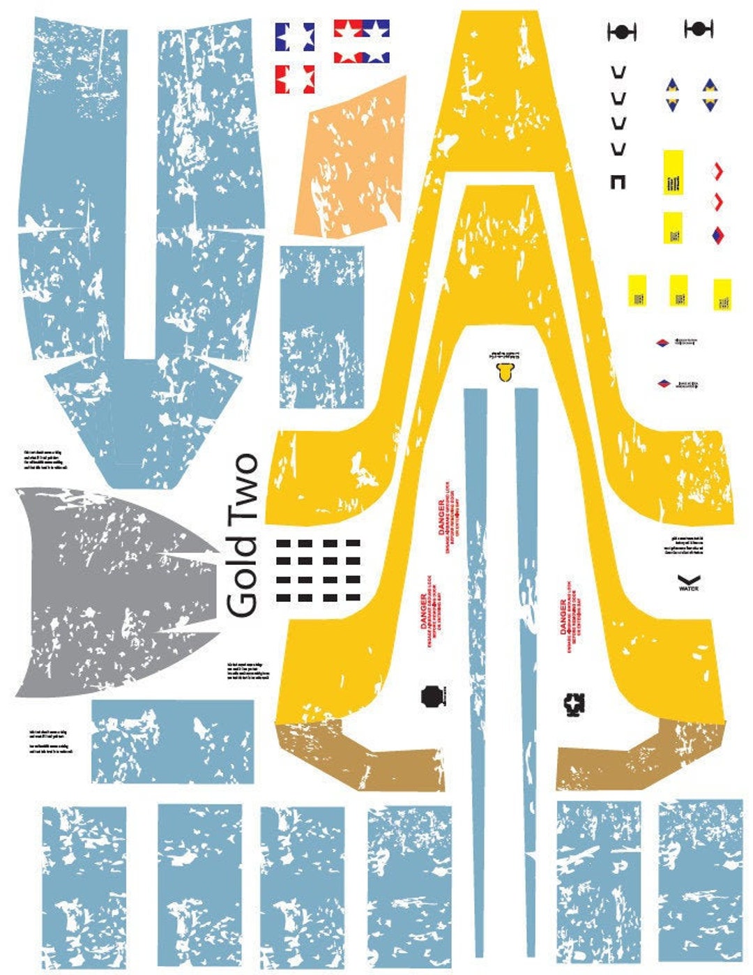 1/24 Studio Scale Y Wing Gold Two Decals Star Wars Ss Resin Garage Kit ...