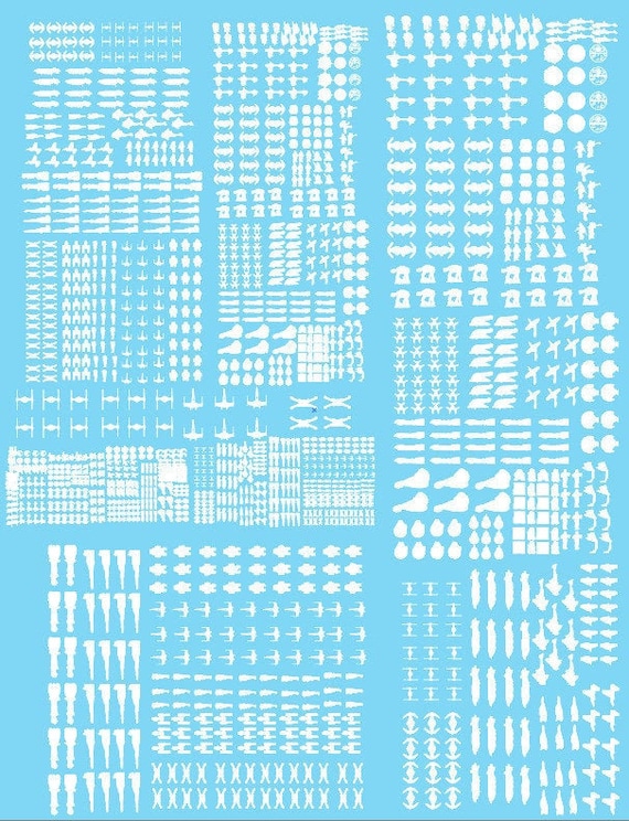 Universal WHITE Star Wars Model Decals Kill Victory Markings - Etsy