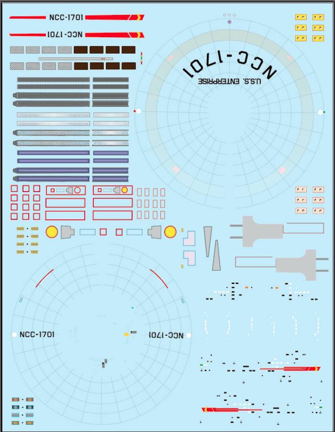Newly Upgraded USS Enterprise 1/1000 Polar Lights Star Trek TOS Model ...