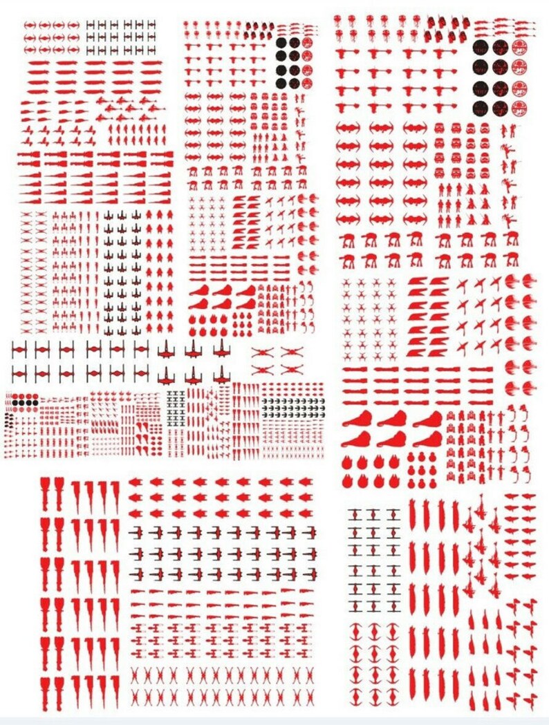 Universal Star Wars Model Decals Kill Victory Markings Bandai Fine ...