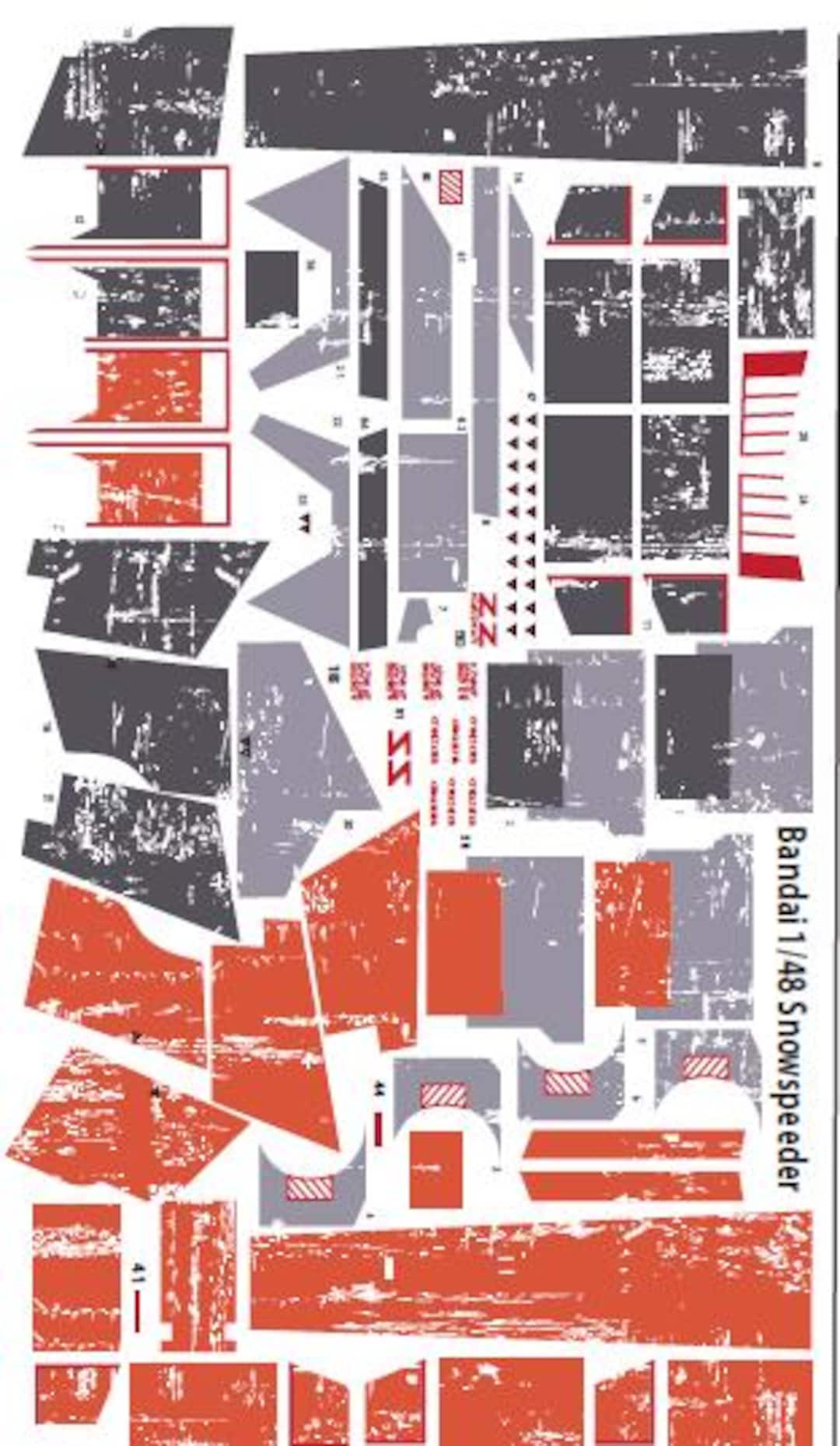 1/48 Bandai Snowspeeder Star Wars Inspired Decal Snow Speeder - Etsy