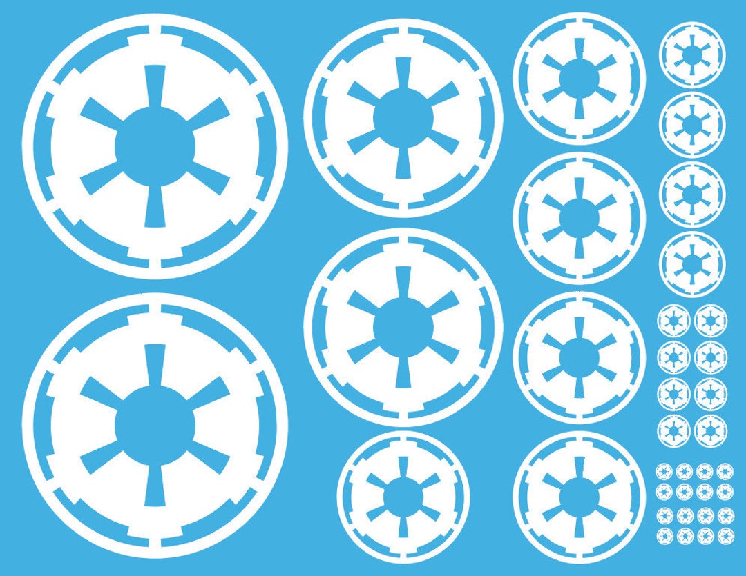 Universal Size Opaque Imperial Cog Emblem Decal Roundel Empire - Etsy