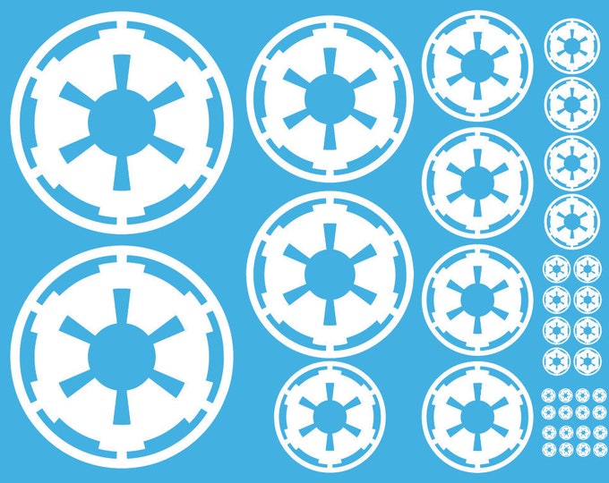 Universal Size Opaque Imperial Cog Emblem Decal Roundel Empire - Etsy