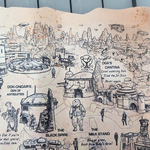 Disneyland Inspired Batuu Waterproof Map - Etsy