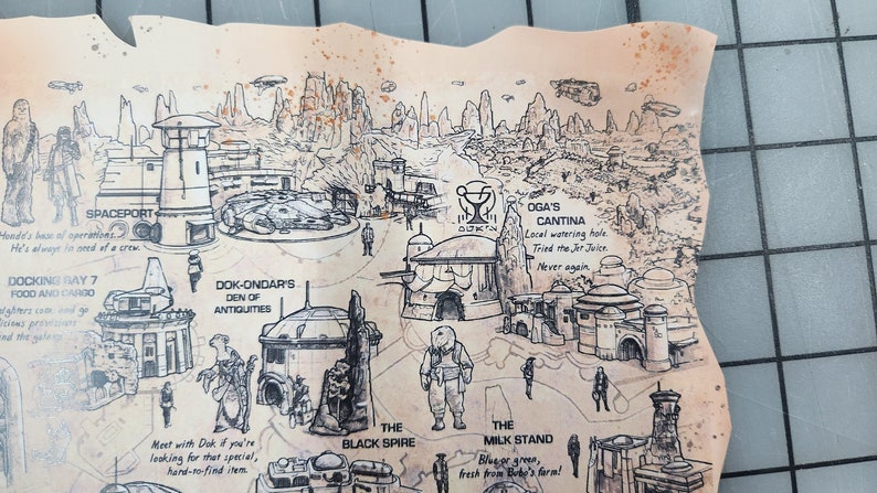 Disneyland Inspired Batuu Waterproof Map - Etsy