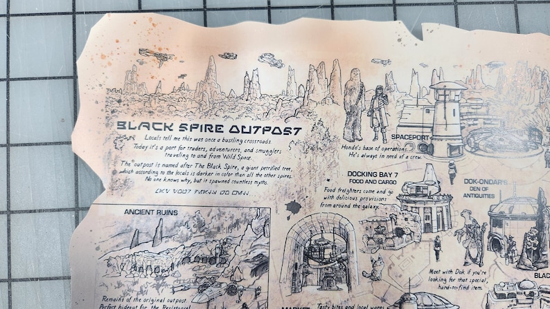 Disneyland Inspired Batuu Waterproof Map - Etsy