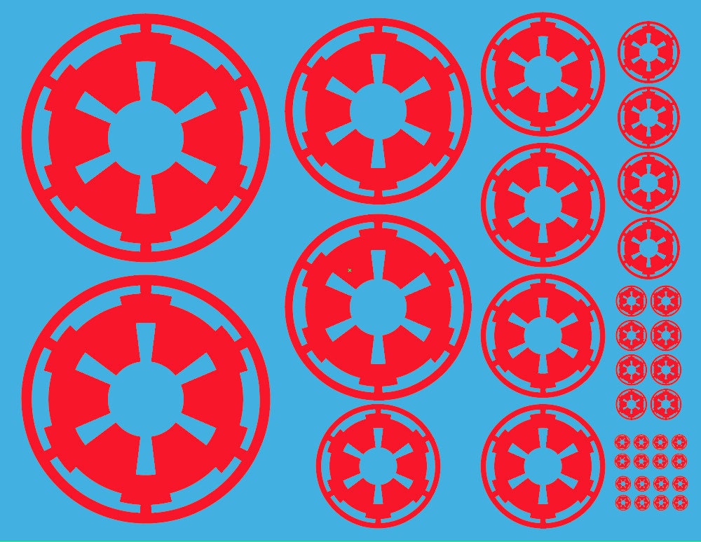 Universal Size Opaque Imperial Cog Emblem Decal Roundel Empire - Etsy