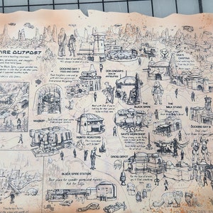 Disneyland Inspired Batuu Waterproof Map - Etsy