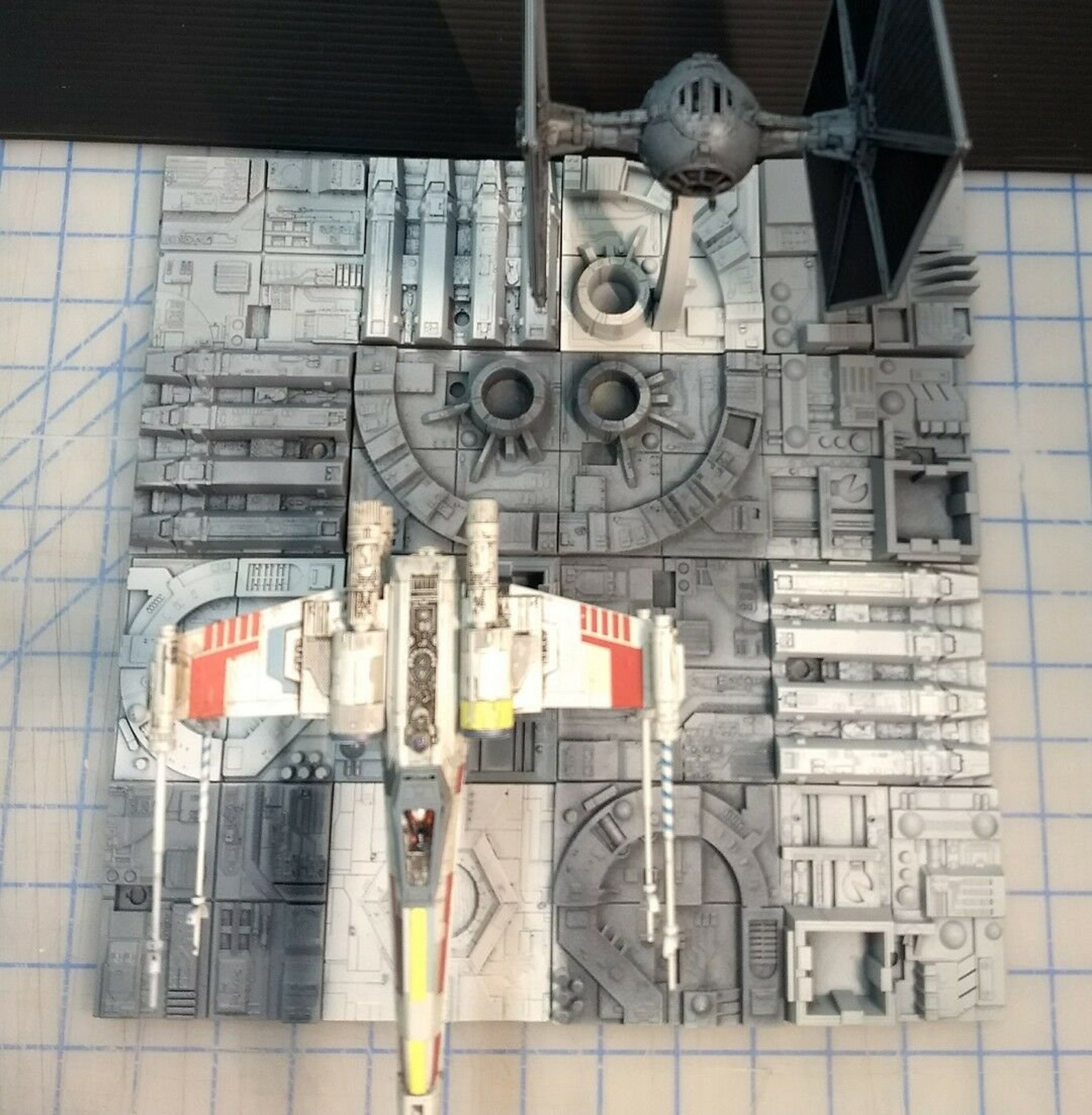 30 Piece 1/72 Resin Death Star Wars Tiles for Bandai and Fine Molds ...