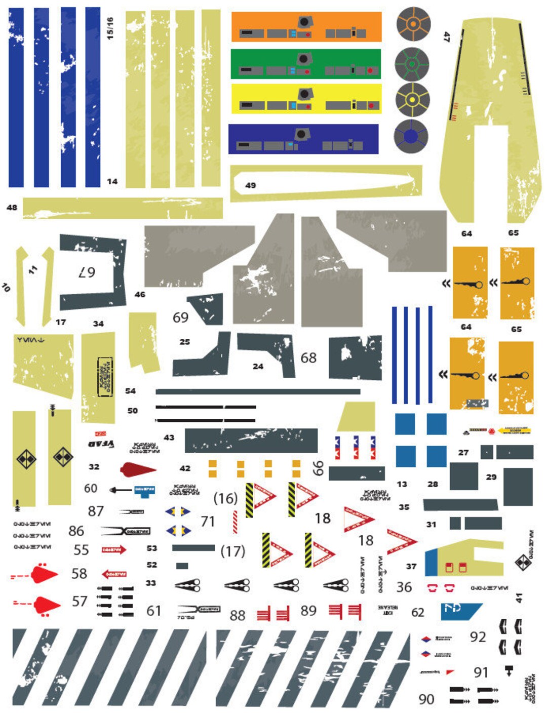 1/24 Rogue One Blue Leader Decals for Star Wars Studio Scale X-wing - Etsy