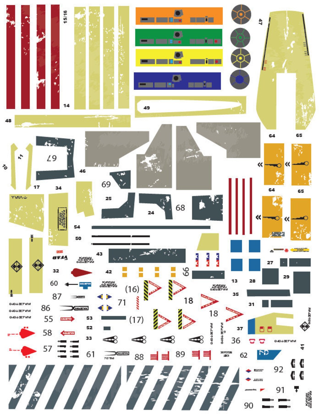 1/24 Rogue One Red Leader Decals for Star Wars Studio Scale X-wing - Etsy