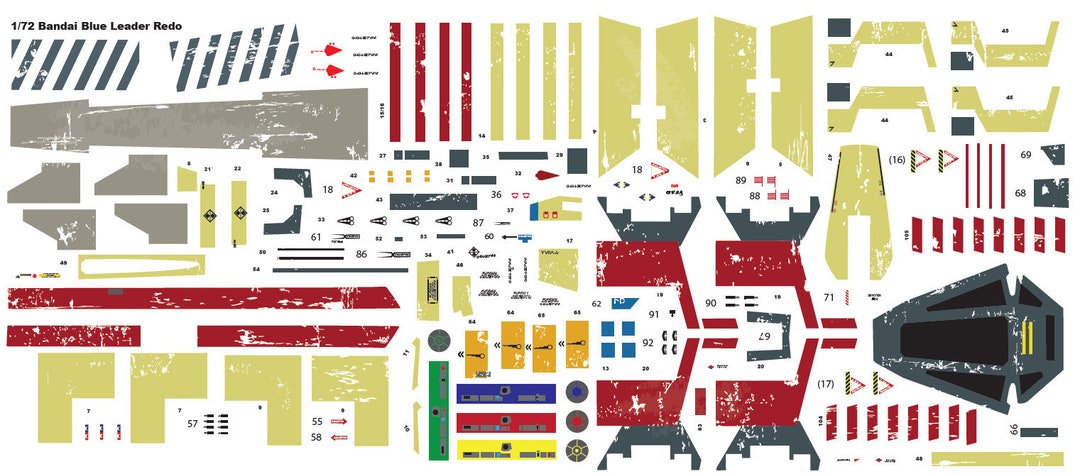1/72 Rogue One Red Leader Star Wars X Wing Decals - Etsy