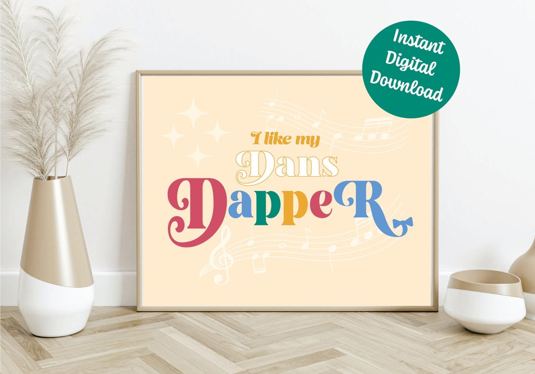 Dapper Dans, Printable, Instant Digital Download, Magic Kingdom ...