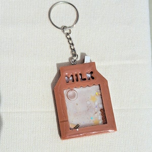 Strawberry Milk Keychain Cookies and Milk Keychain Resin Shaker ...