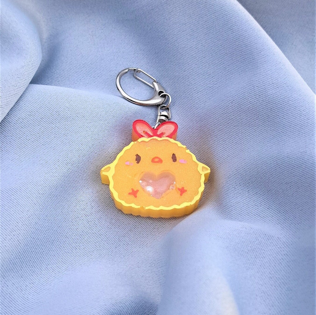 Chick Shaker Keychain Chicken Keychain Resin Shaker Keychain Cute ...