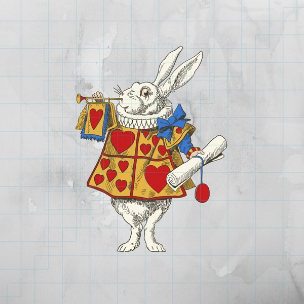 White Rabbit Card - Etsy