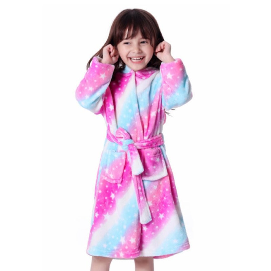 Personalized Kids UNICORN Bathrobes, Custom Gift, Sorority Party, Kids ...