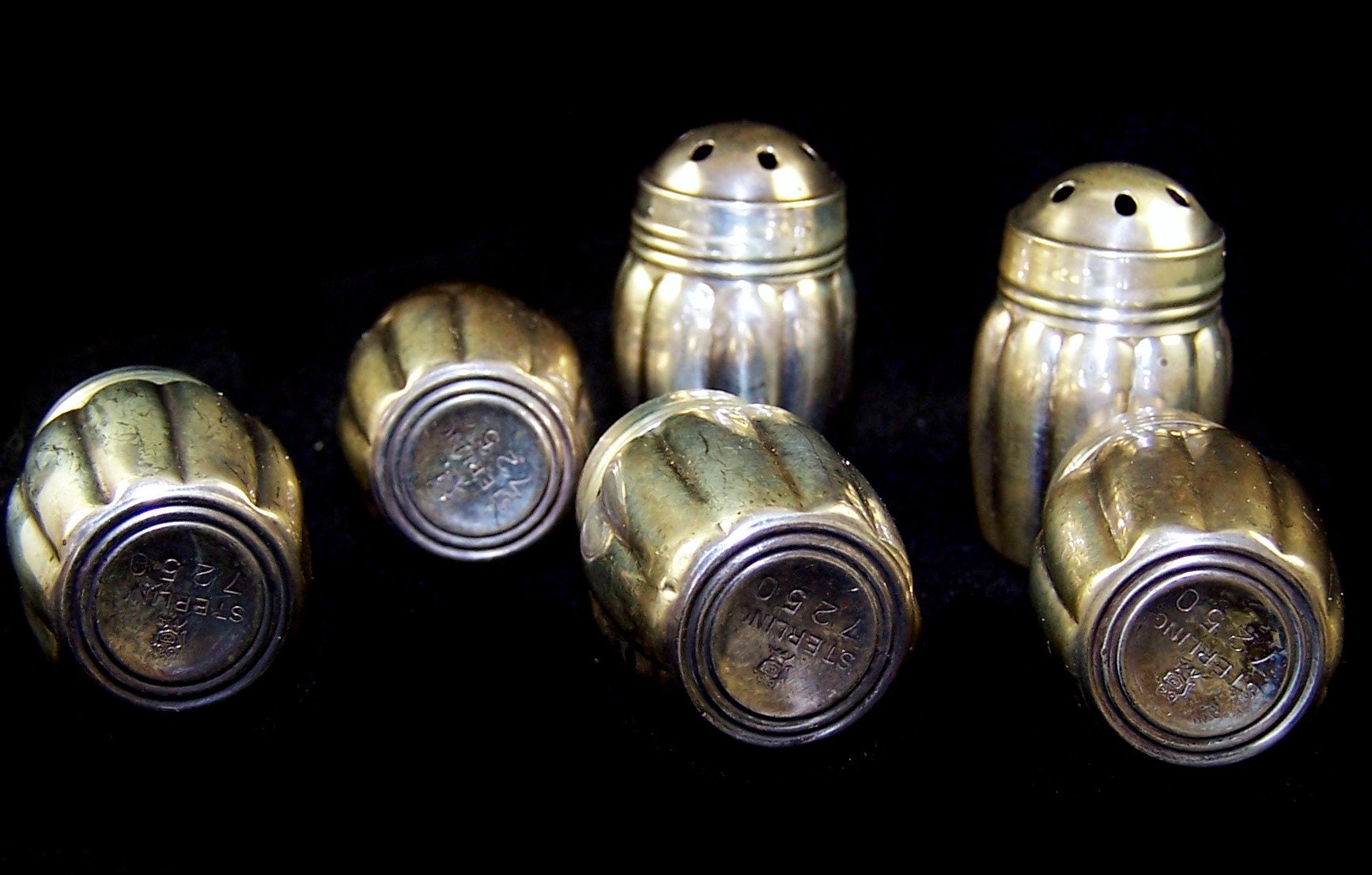 WEIDLICH Sterling 3 Pair Ribbed Salt and Pepper Shakers - Etsy
