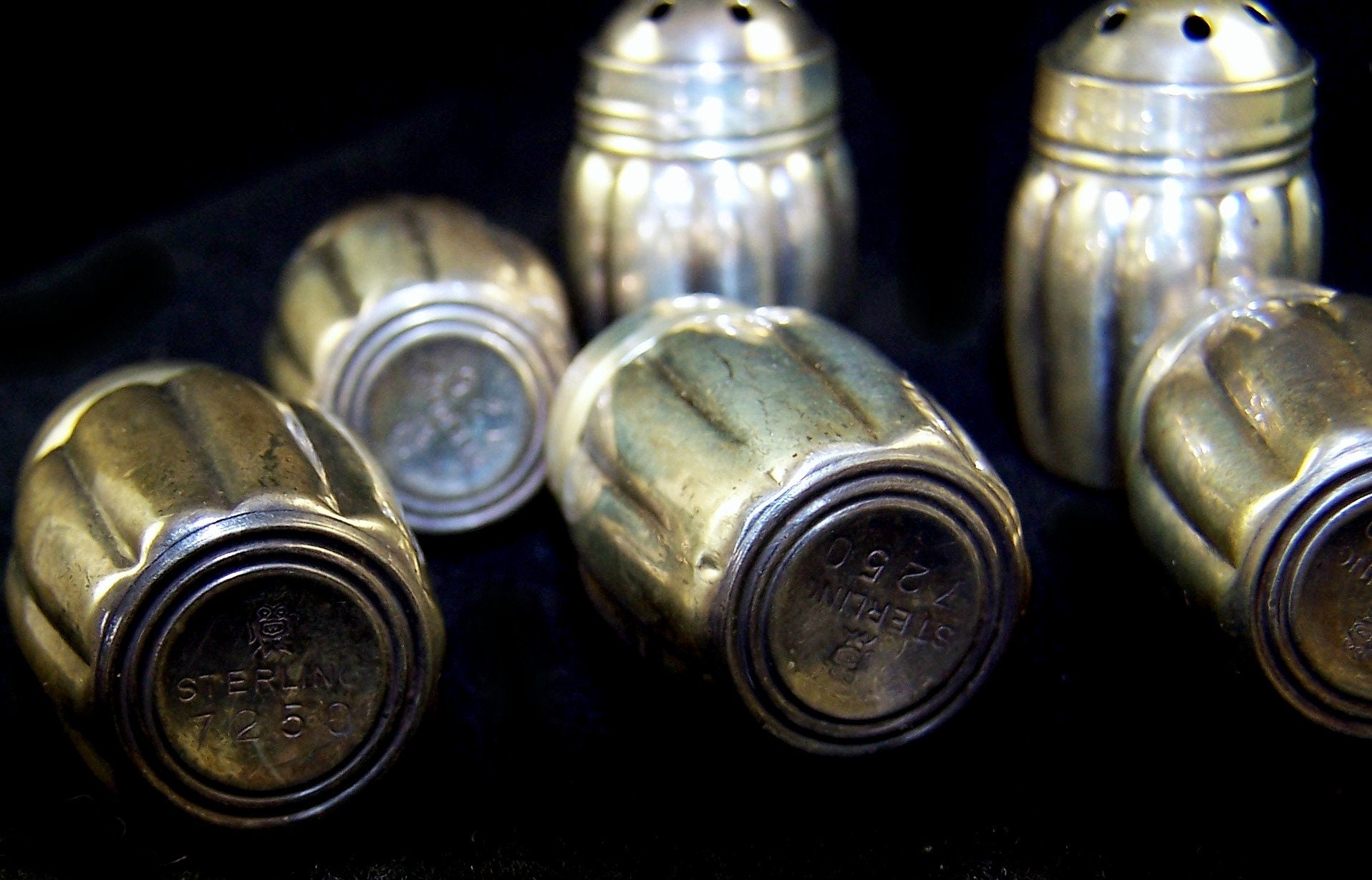 WEIDLICH Sterling 3 Pair Ribbed Salt and Pepper Shakers - Etsy