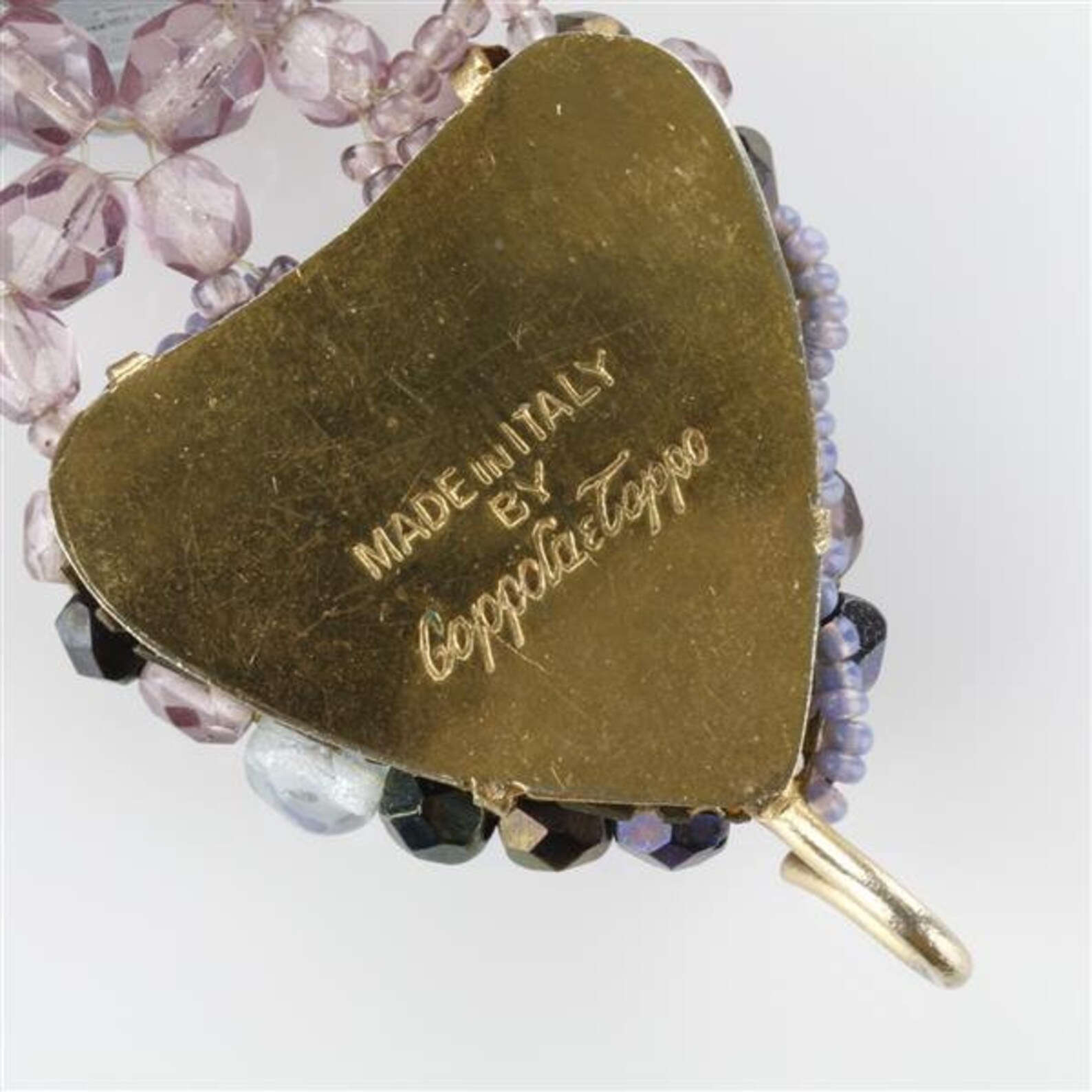 COPPOLA E TOPPO, Italy Multi-strand Shades of Purple Crystal Beads ...