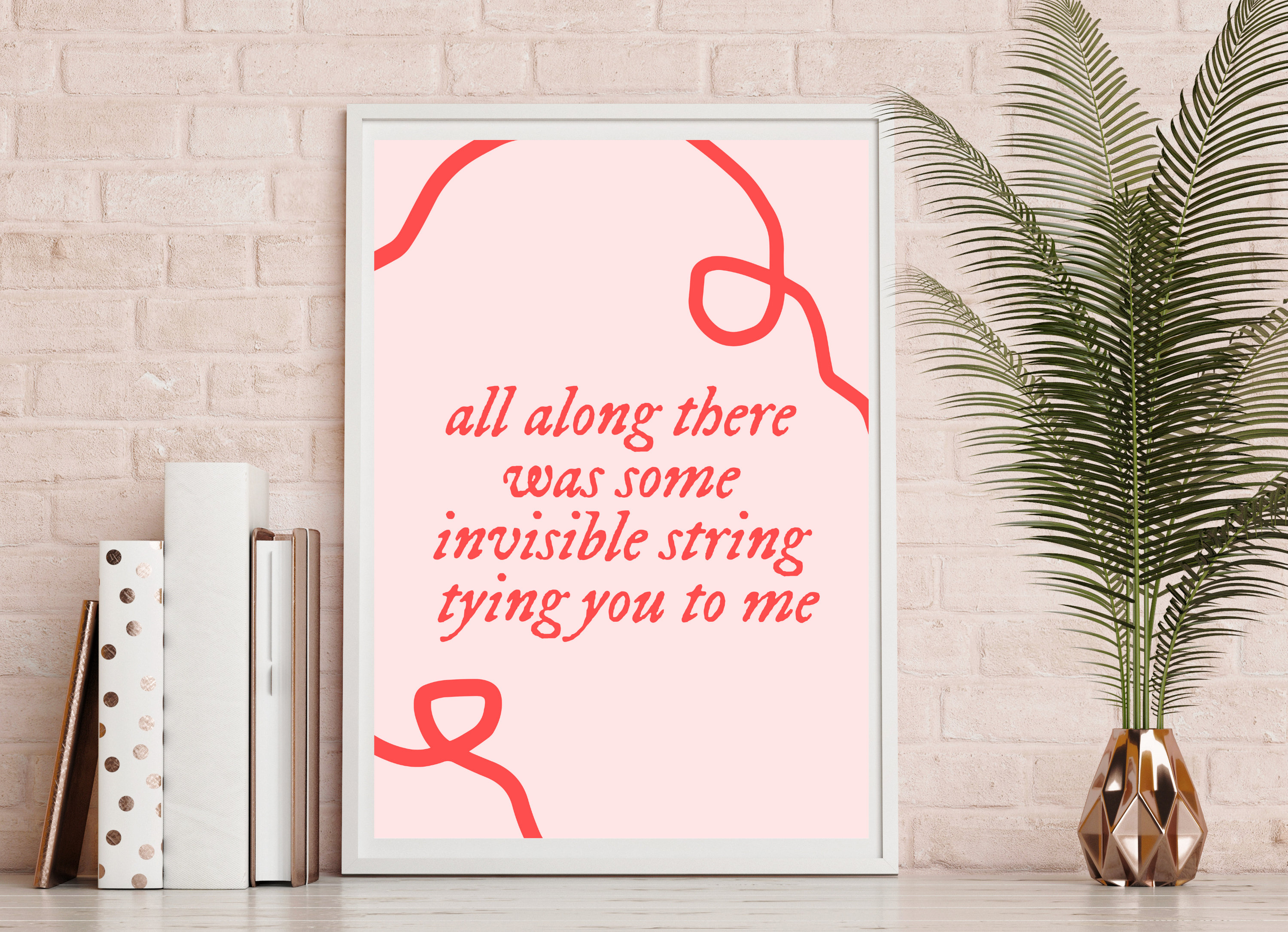 All along there was some invisible string tying you to me - Etsy España
