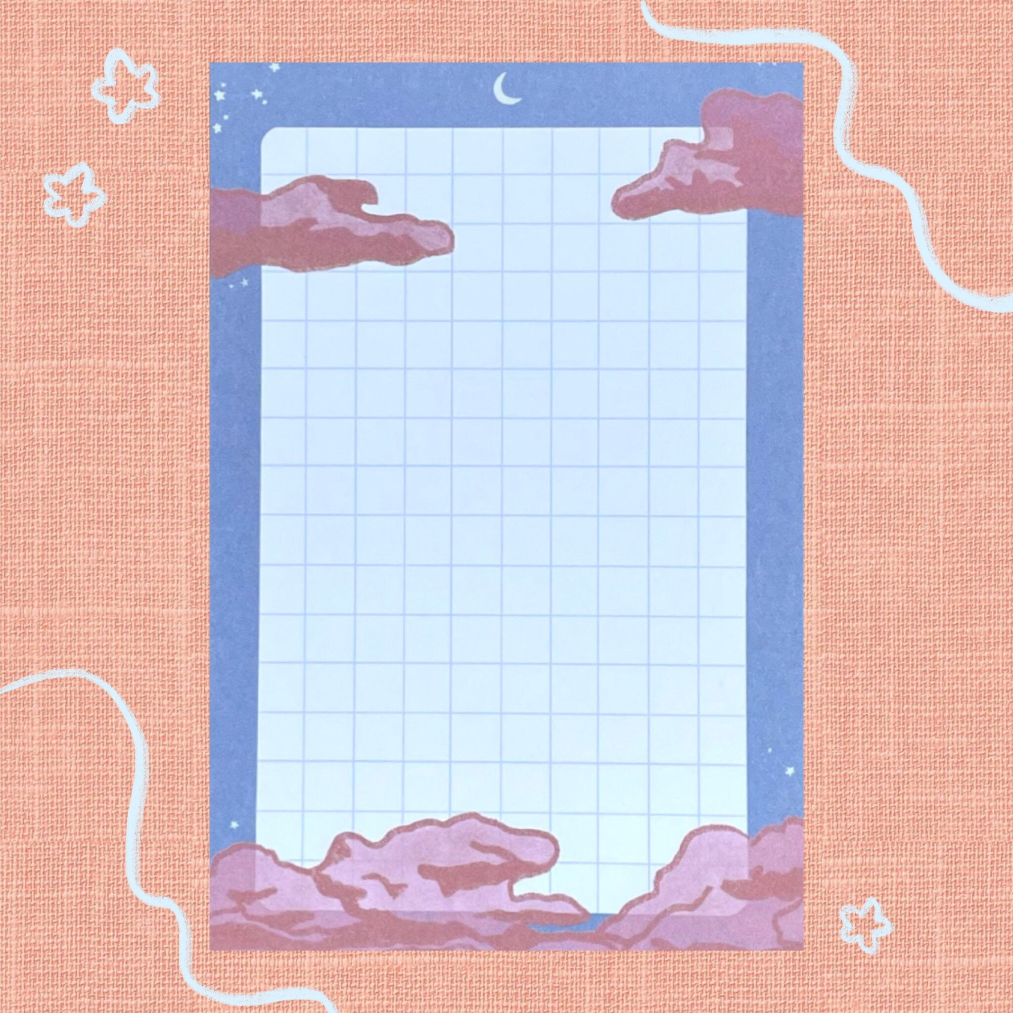 Dreamy Pink Clouds Notepad Aesthetic Notepad Studio Ghibli - Etsy Ireland