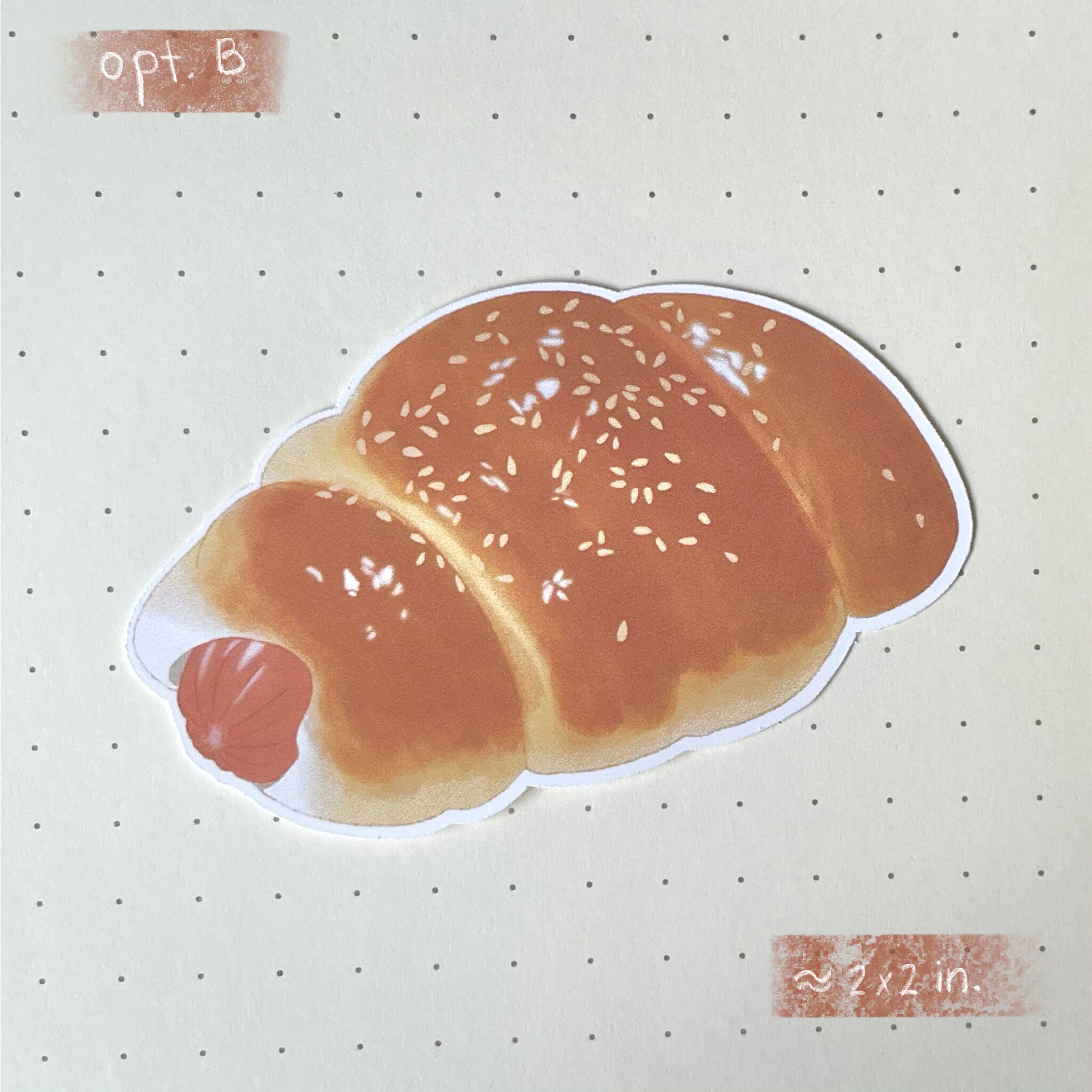 Chinese Hot Dog Bun Sticker | Bullet Journal Stickers, Kawaii ...