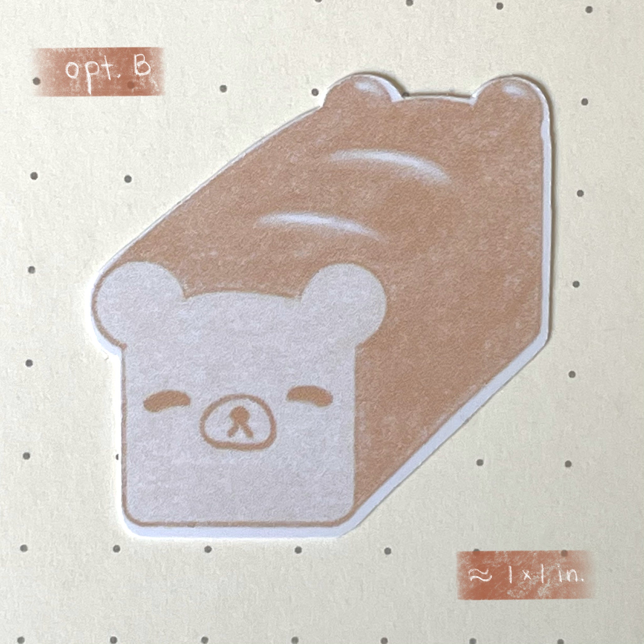 Bakery Bear Loaf Sticker - Weatherproof Matte Glossy Die Cut Sticker ...