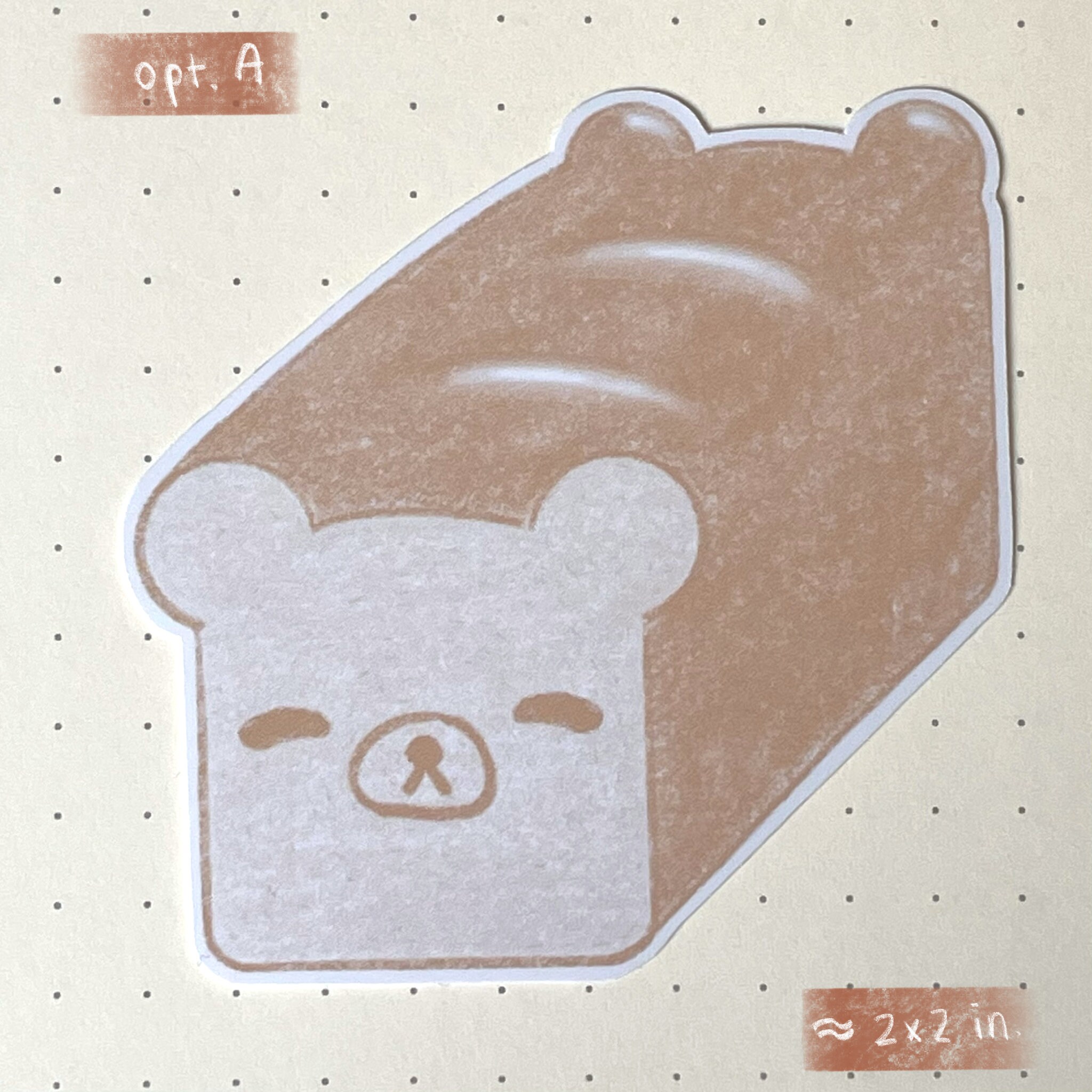 Bakery Bear Loaf Sticker - Weatherproof Matte Glossy Die Cut Sticker ...