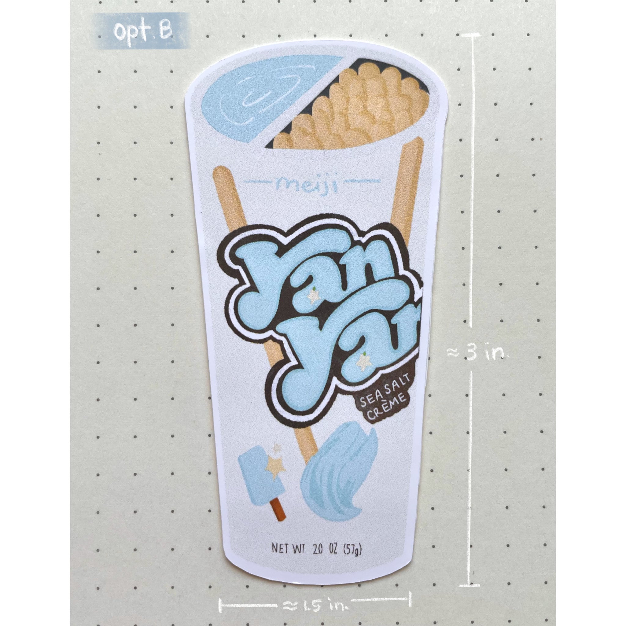 Sea Salt Ice Cream Yan Yan Sticker Bullet Journal Stickers - Etsy Hong Kong